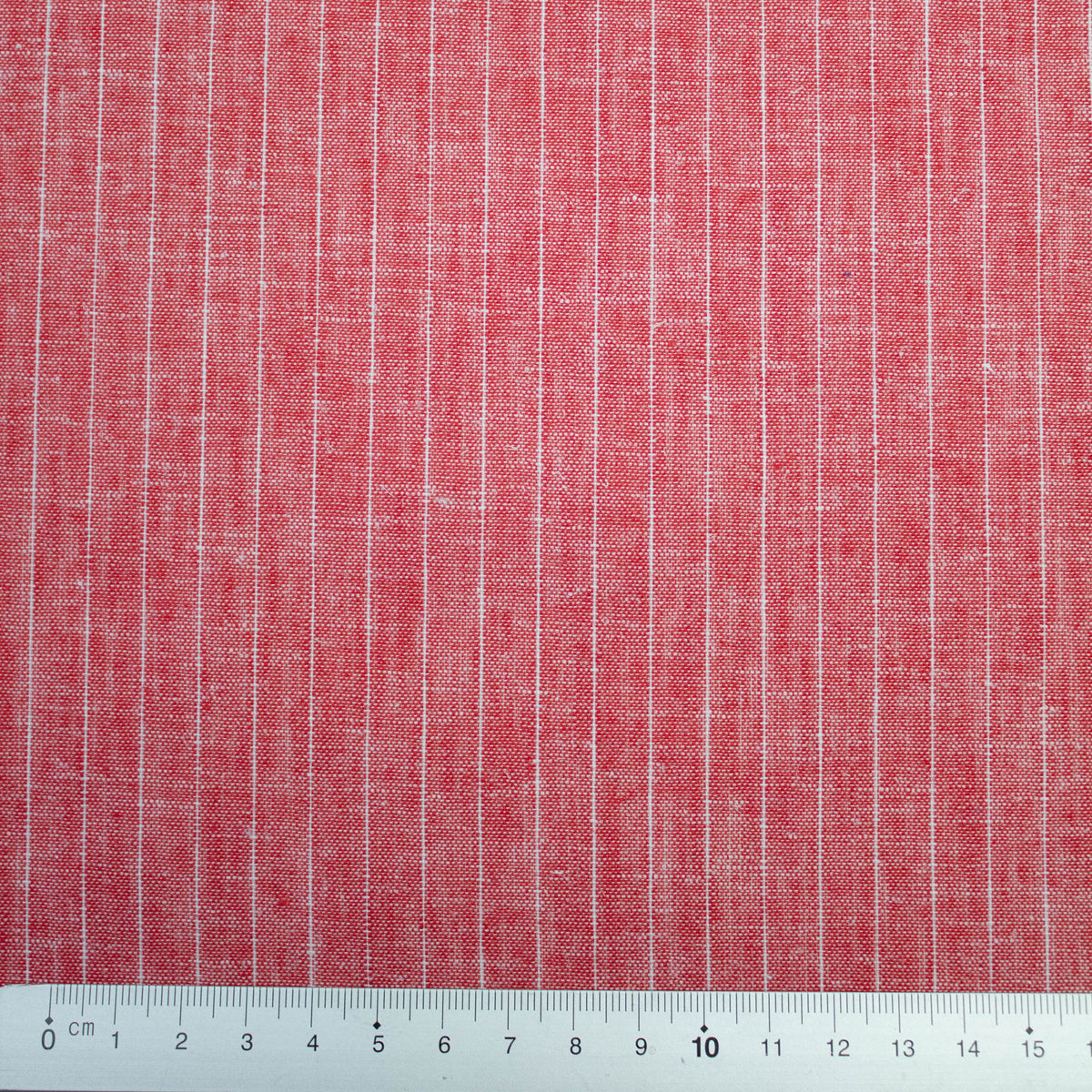 Ralph Red Striped Linen Fabric | THE FABRIC SALES