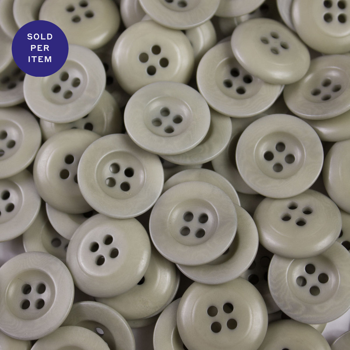 Ghiacc Grey 4-Hole Plastic Button | THE FABRIC SALES