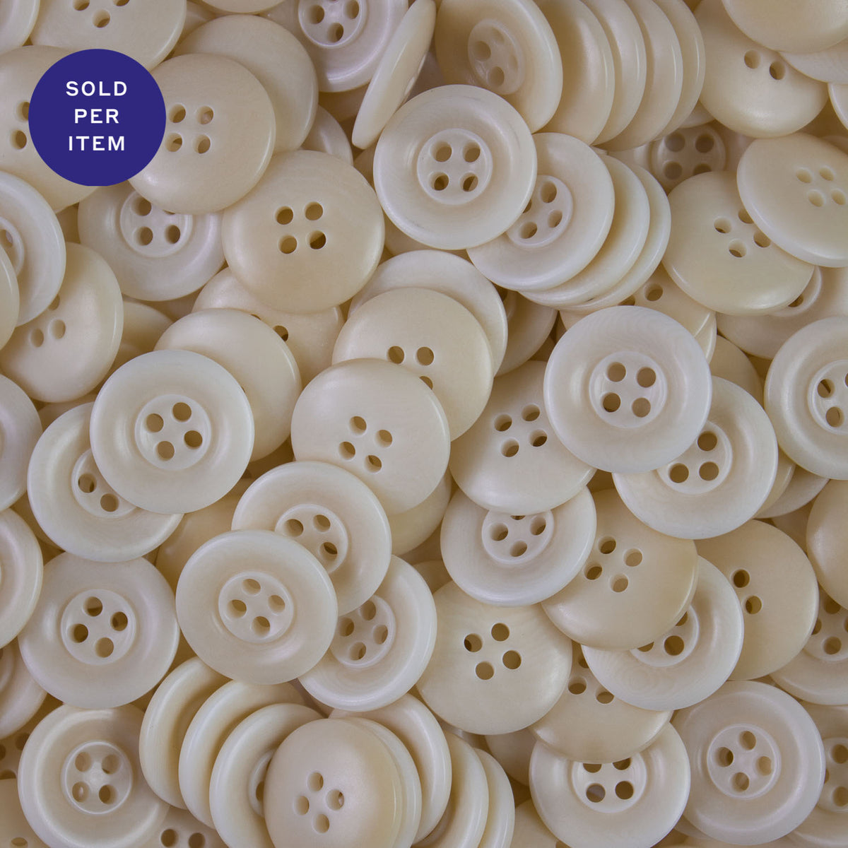 Ivory 4-Hole Horn Button | THE FABRIC SALES