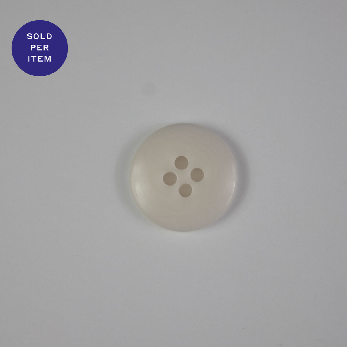 Ecru 4-Hole Plastic Button | THE FABRIC SALES